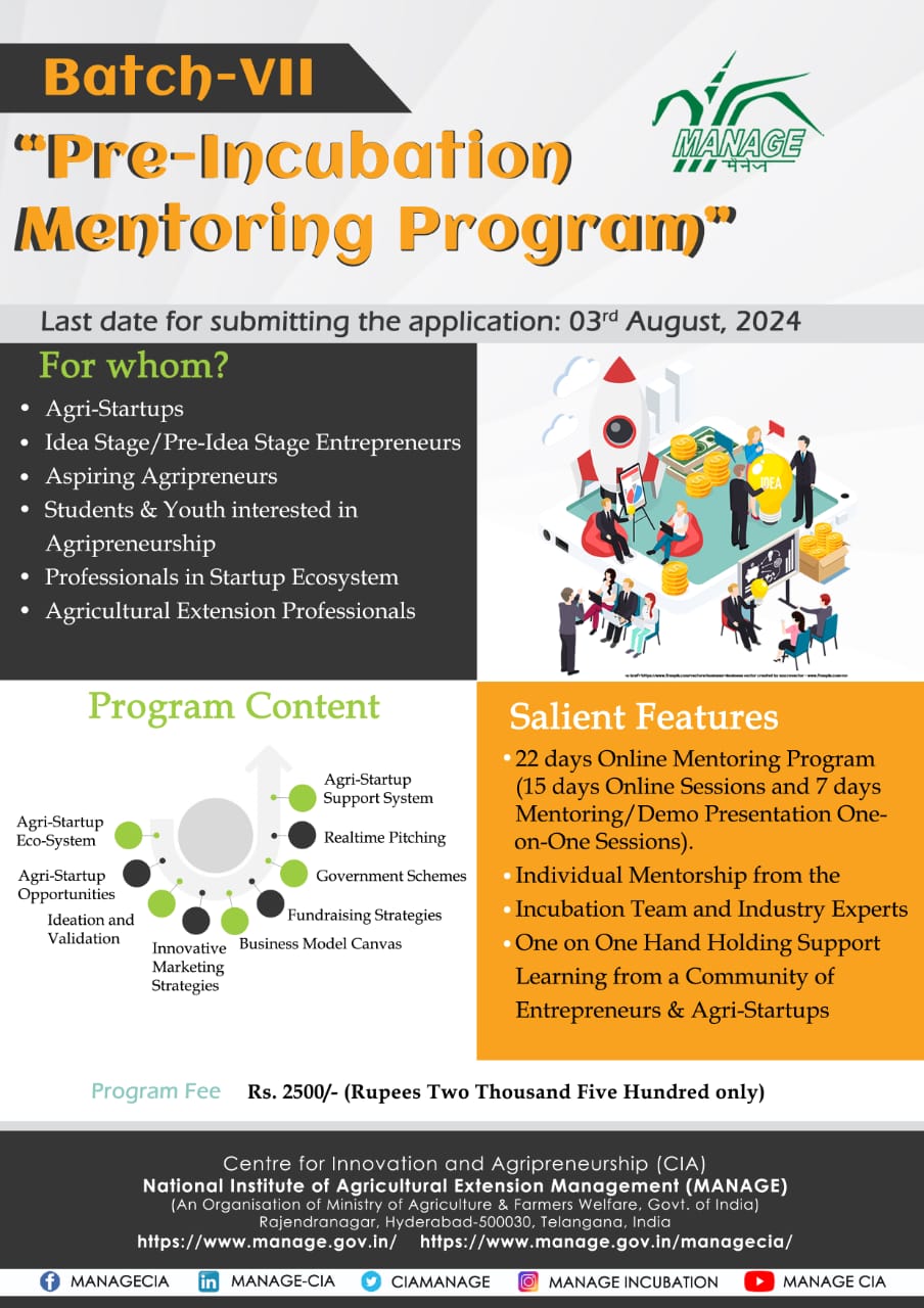 MANAGE Centre for Innovation and Agripreneurship (MANAGE-CIA)